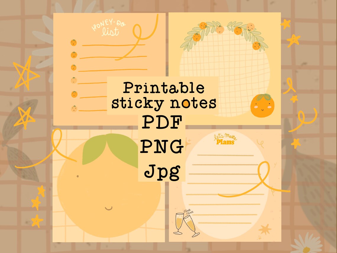 Printable Sticky Notes Notepad Post It Note Gratitude - Etsy