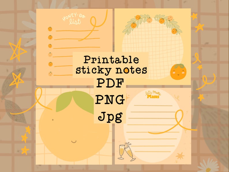 Printable Sticky Notes Notepad Post It Note Gratitude - Etsy