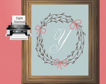 Monogram letter y | Etsy