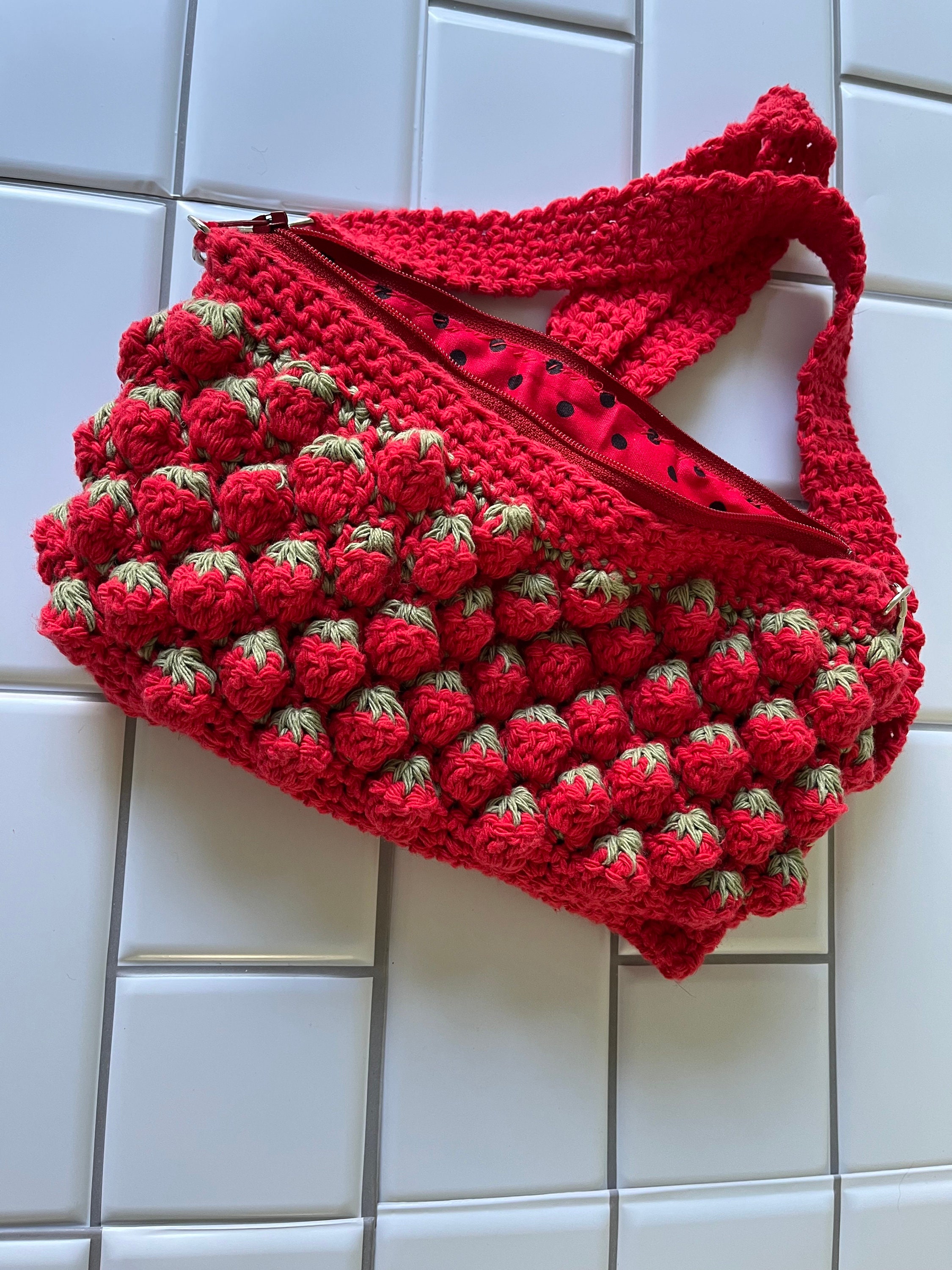 50% off Sale! Crochet Purse Pattern - Sweet Berry Purse (zipper, Liner ...