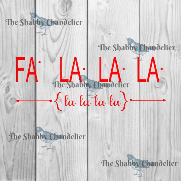 Fa La La Stencil - Etsy