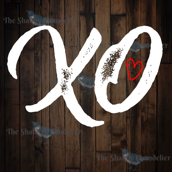 XO with heart | Etsy