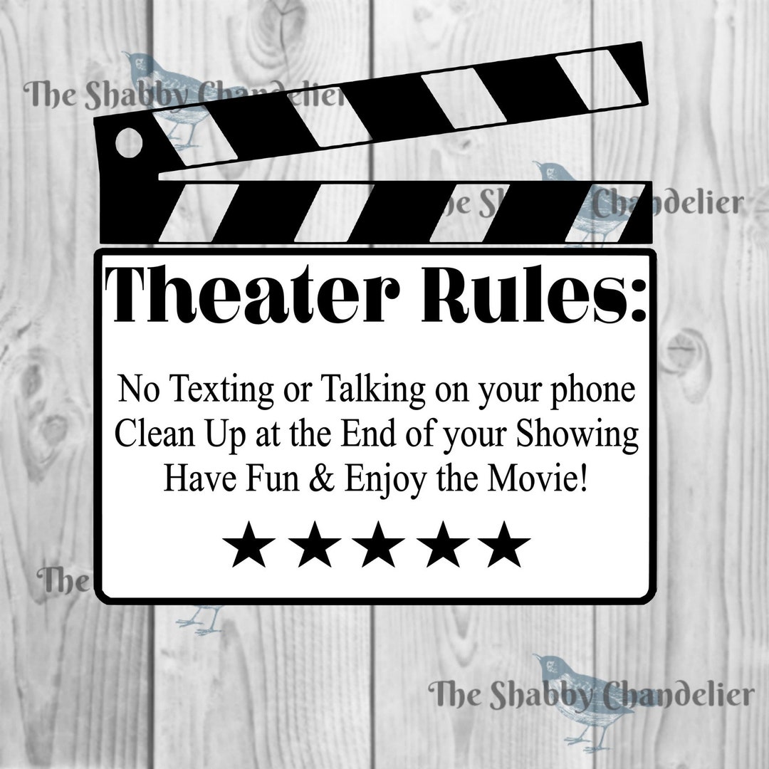 Theater Rules - Etsy