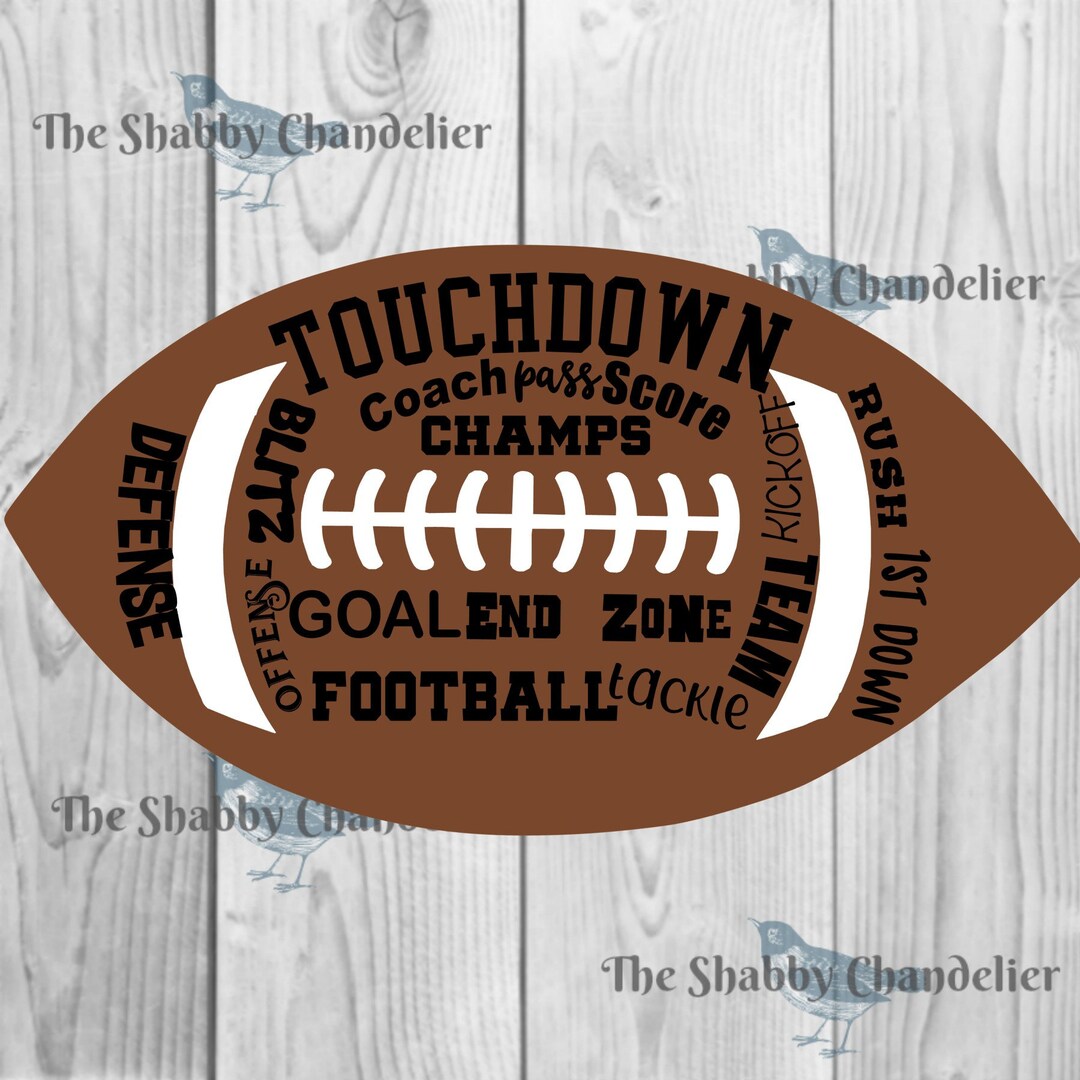 Football Words Tackle, Touchdown Pass Coach Champs - Etsy
