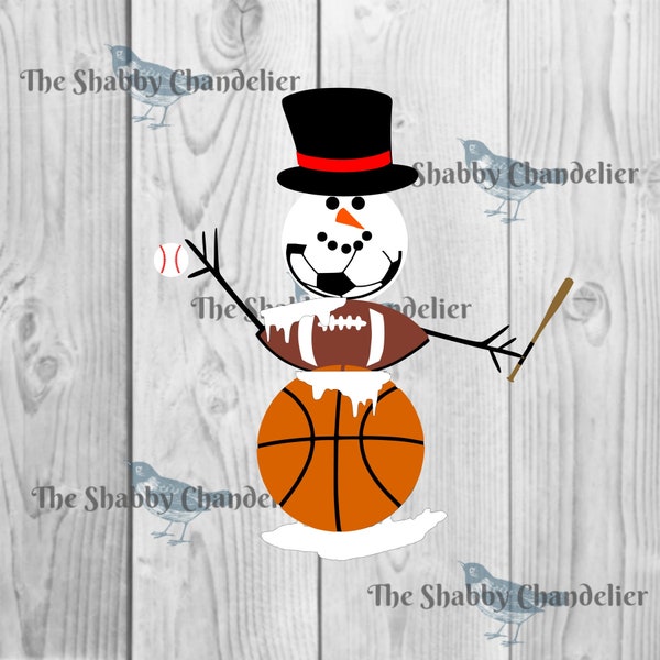 Baseball Snowman Svg - Etsy
