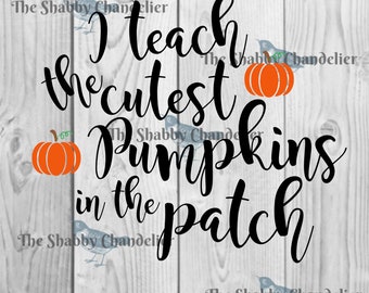 I Teach the Cutest Pumpkins in the Patch Fall Teacher Shirt - Etsy