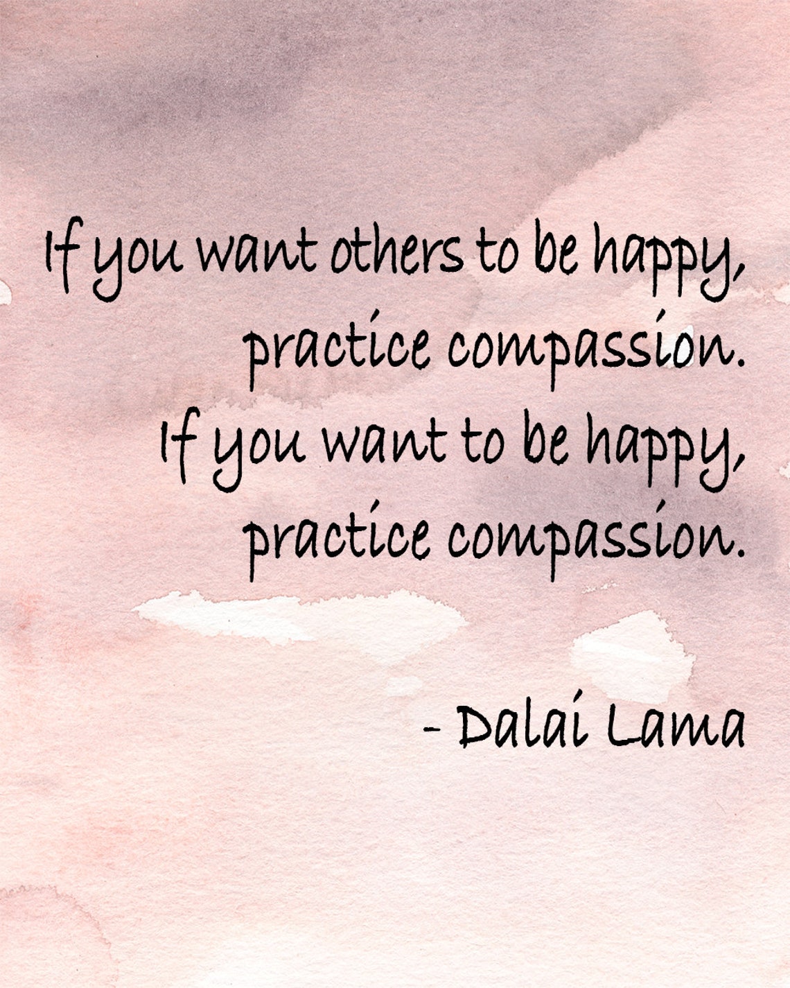 Practice Compassion Inspirational Quote Art Print Compassion - Etsy