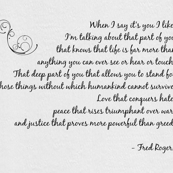 Mr. Rogers Quote - Etsy