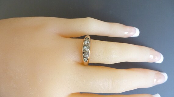 Antique 9ct Rose Gold 5 Stone Paste Ring - Size N UK … - Gem