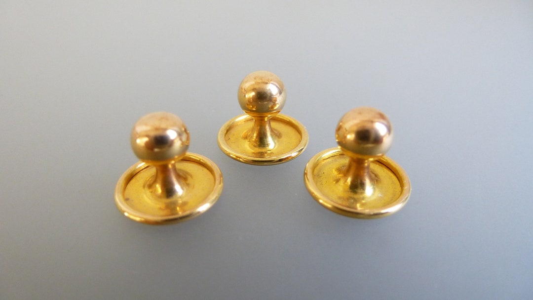 Art Deco Vintage 9ct Gold Dress Collar Studs in Original Box Ca 1930s ...