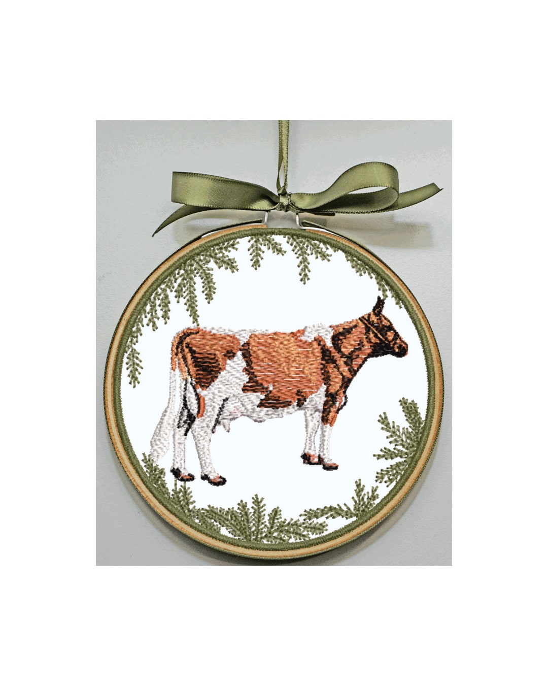 Cow Ornament - Cow Hoop Art - FFA Member Gift - Personalize - Farm ...
