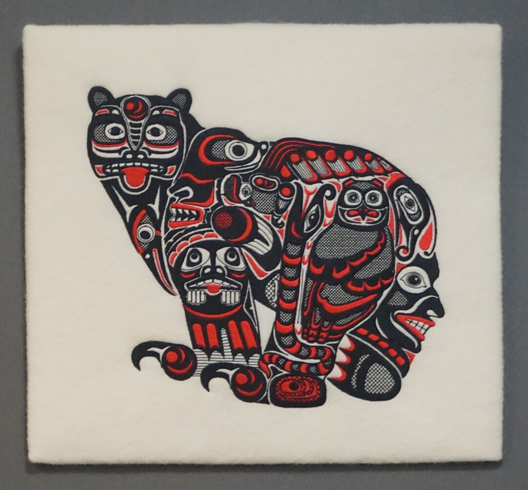 Spirit Bear Wall Hanging - Bear Wall Hanging - NW Coast Art - Bear ...