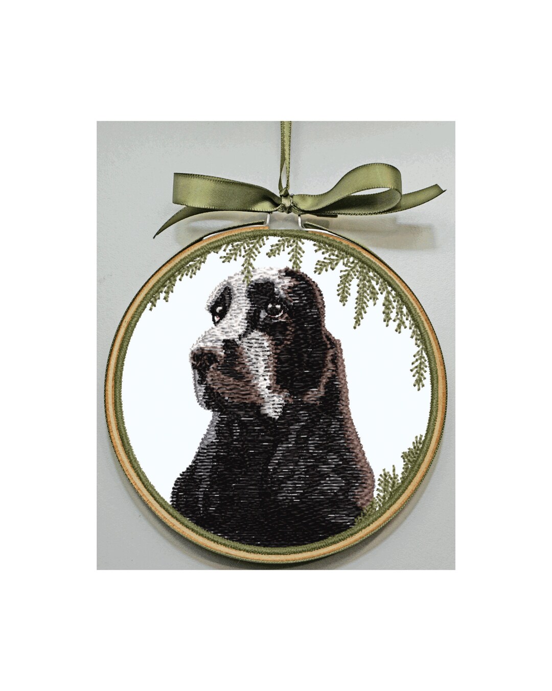 English Cocker Spaniel Ornament - English Cocker Hoop Art - Gun Dog Art ...