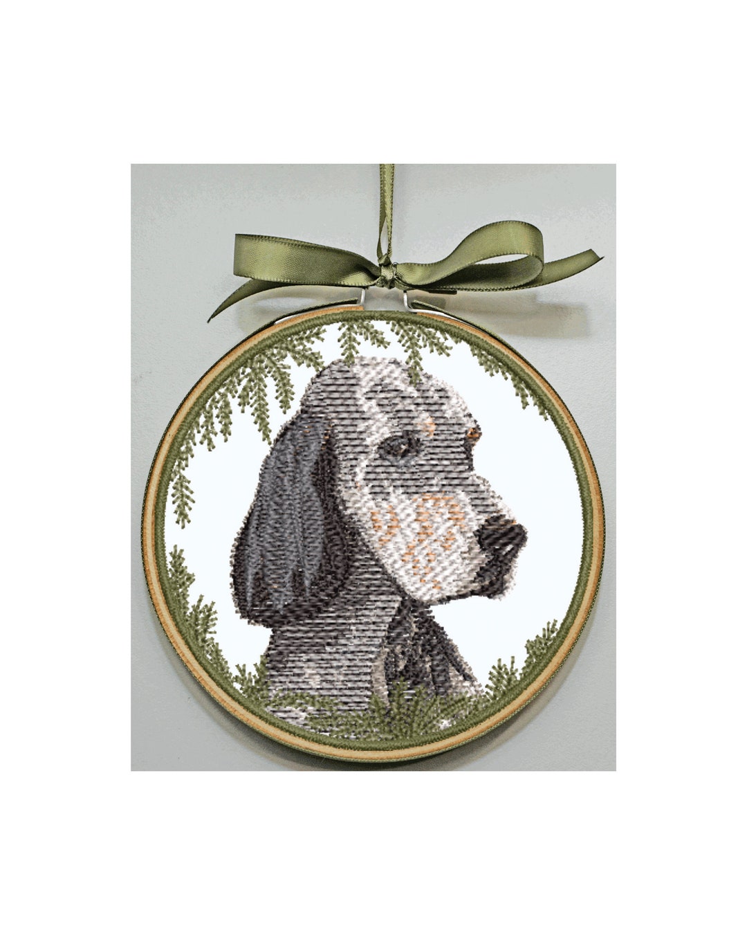 Tri-color Belton English Setter Ornament - English Setter Hoop Art ...