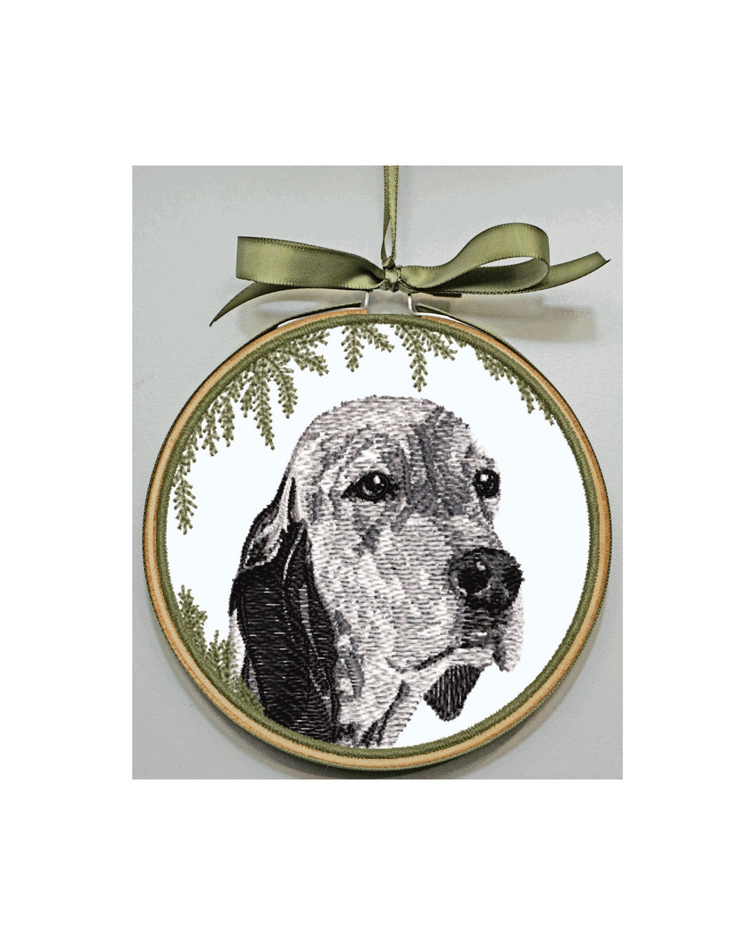 English Setter Ornament - English Setter Hoop Art - Blue Roan or Blue ...