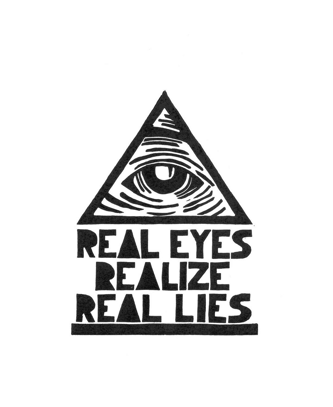 LINOCUT PRINT #real Eyes# - Handmade Print, Linocut Print, Linoleum ...