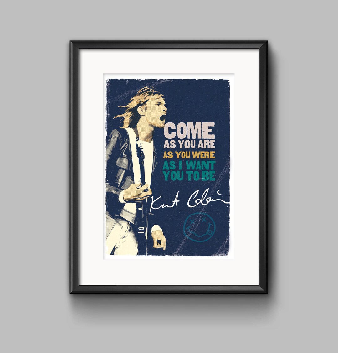 Kurt Cobain, Nirvana, Art Print, Poster, Artwork, Graphics, Graphic Art ...