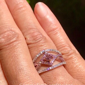 Natural Untreated Pink Diamond Ring - Etsy
