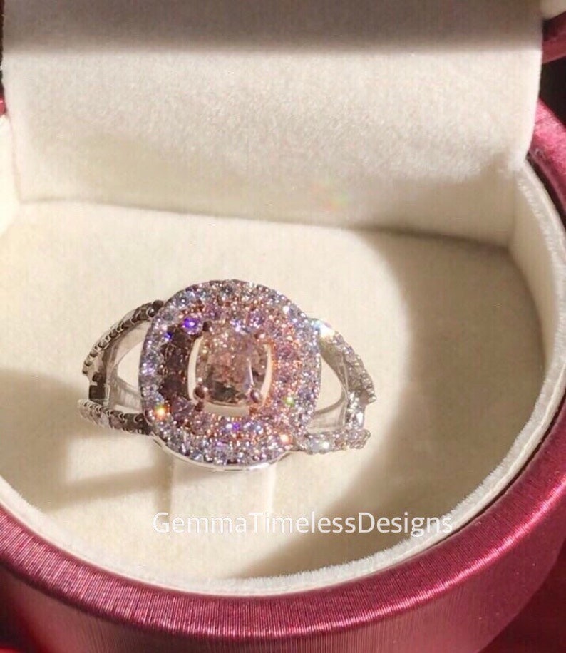 1.00ct Natural Untreated Pink Diamond Engagement Ring - Etsy