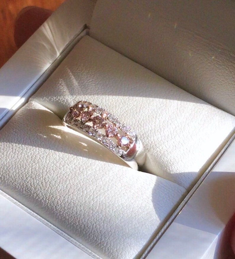 Natural Untreated Pink Diamond Ring - Etsy