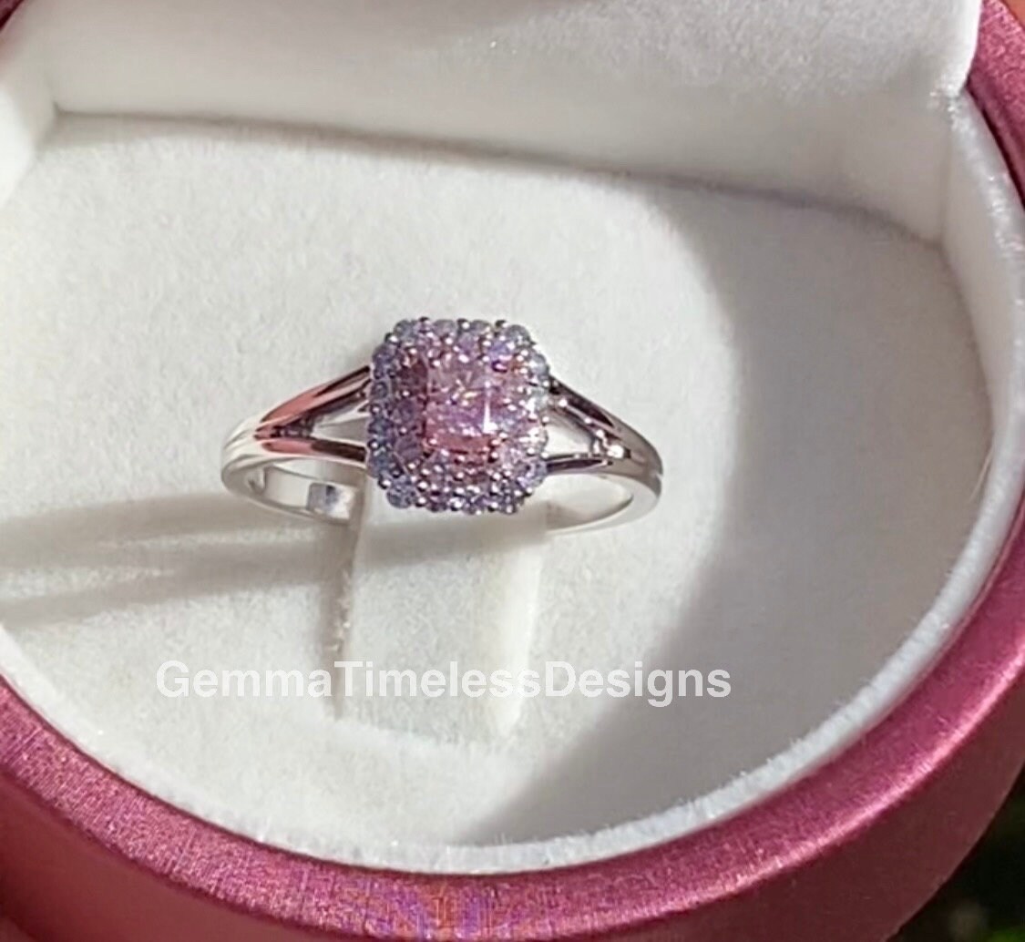 Natural Untreated Pink Diamond Ring - Etsy