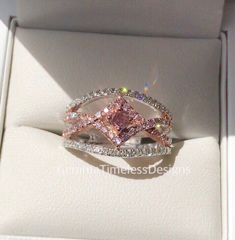 Natural Untreated Pink Diamond Ring - Etsy