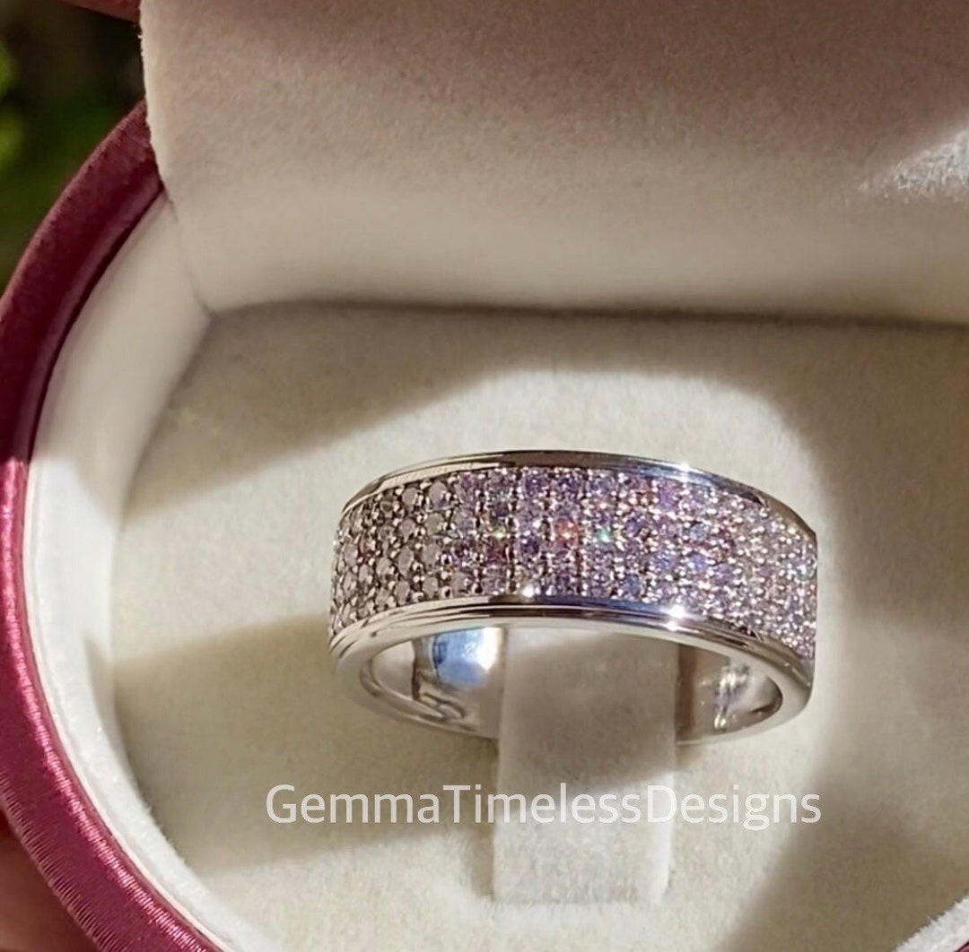 Natural Untreated Pink Diamond Band Ring - Etsy