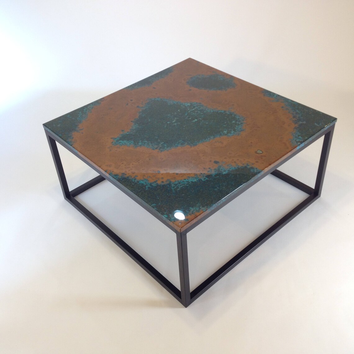 Copper Patina Coffee Table Modern Decor Table Handmade - Etsy