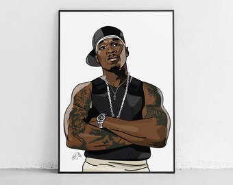50 Cent Rapper Art - Etsy