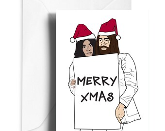 John Lennon Christmas Card - Etsy