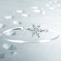 Snowflake Bracelet, 925 Silver Snowflake Bracelet, Winter Jewelry, Gift ...