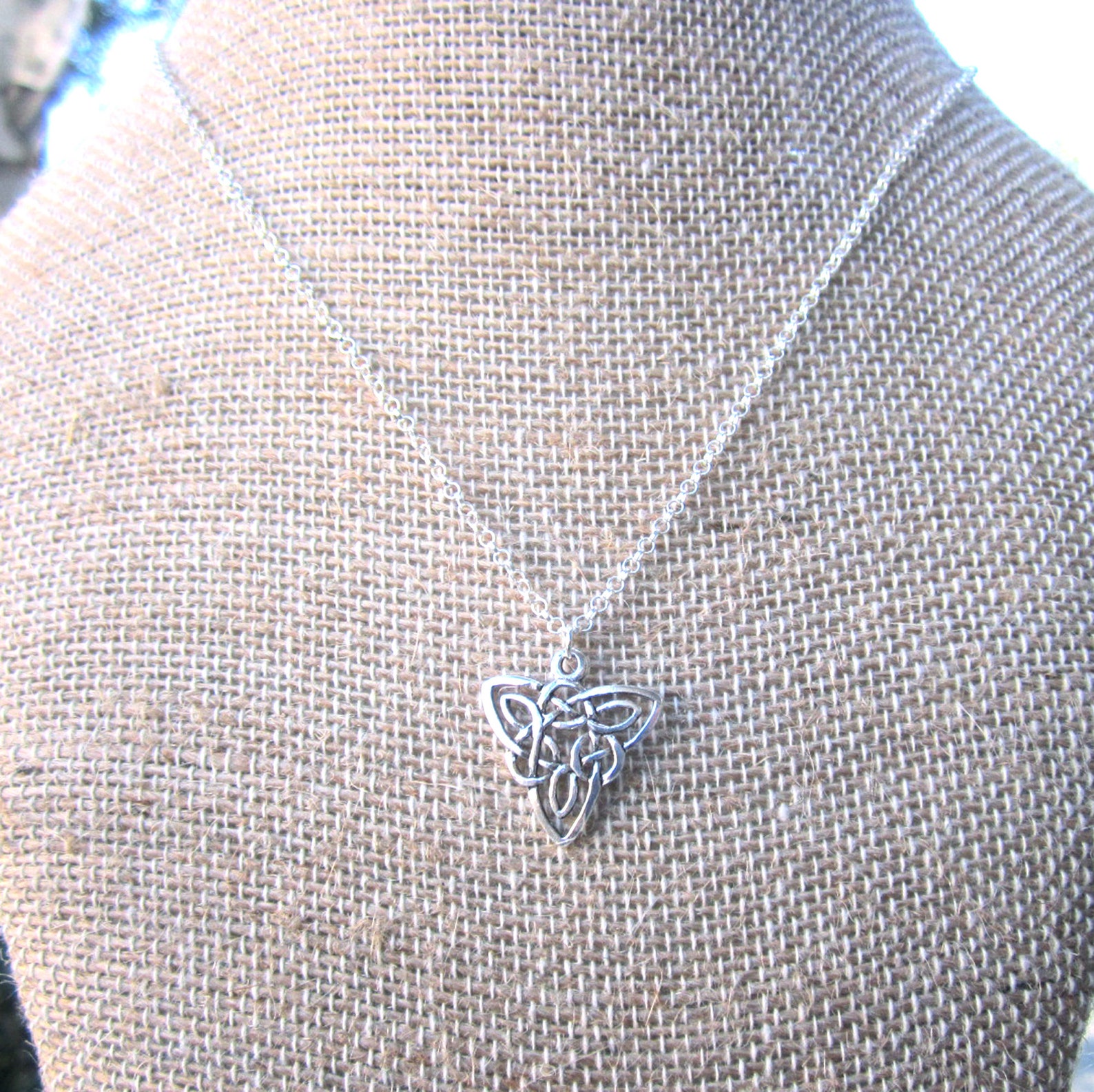 Trinity Knot Necklace Unique Celtic Necklace .925 Sterling - Etsy