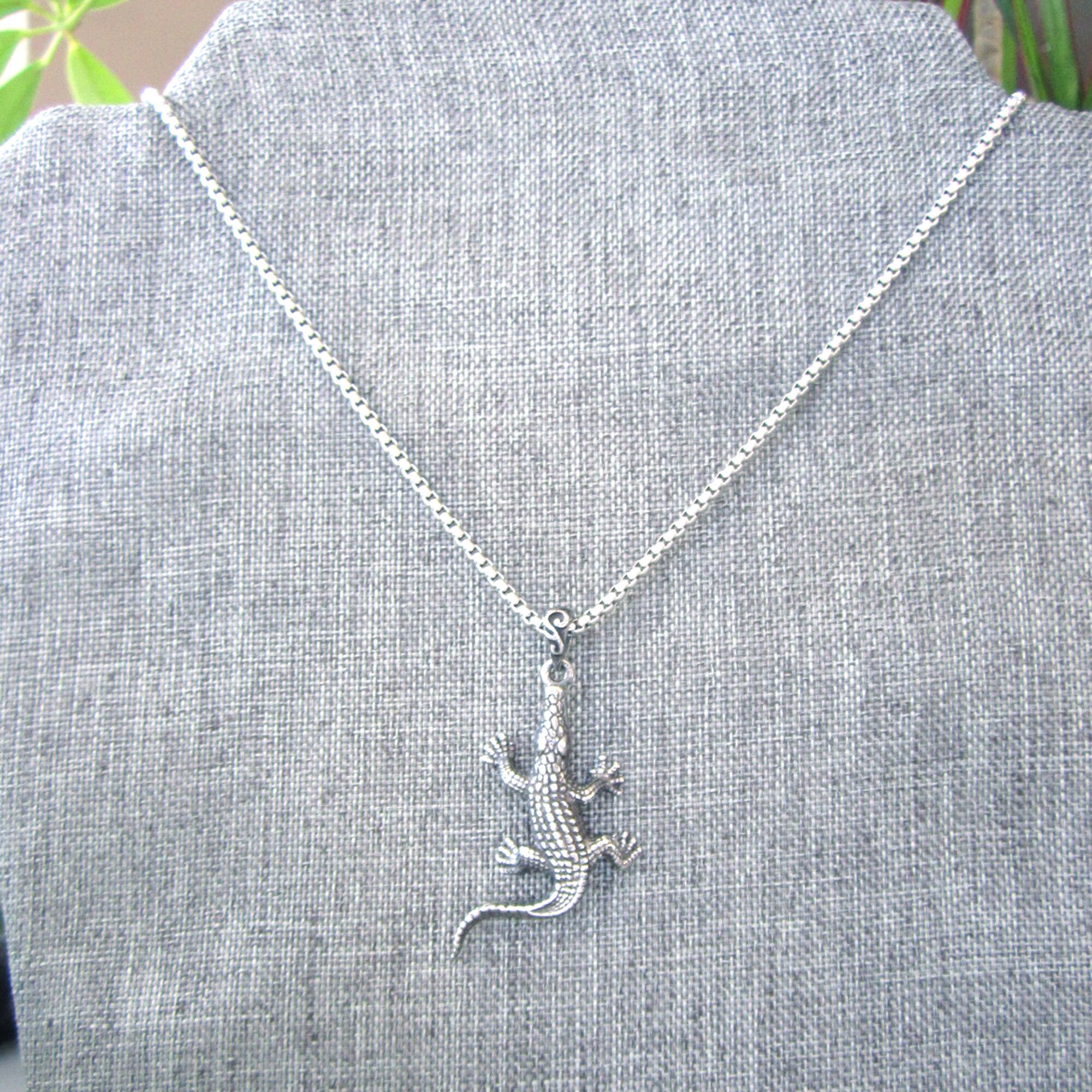 Collier alligator / crocodile acier inoxydable pendentif | Etsy