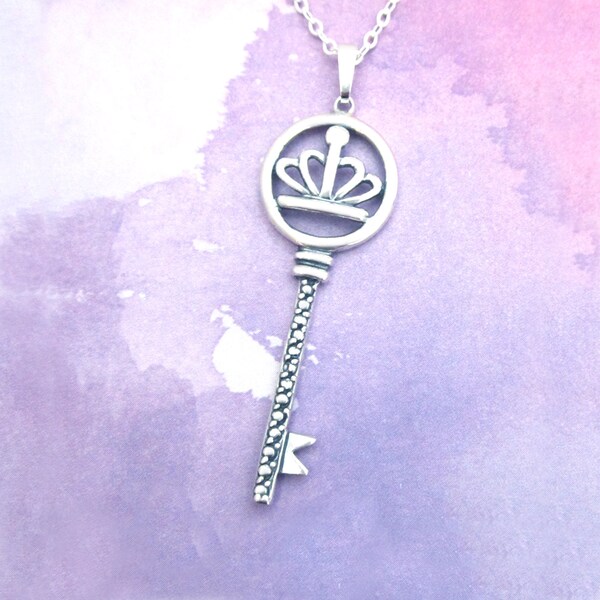 Crown Key Necklace - Etsy