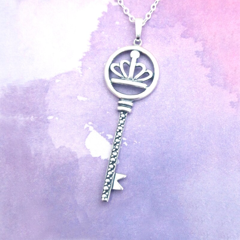 Crown Key Necklace - Etsy