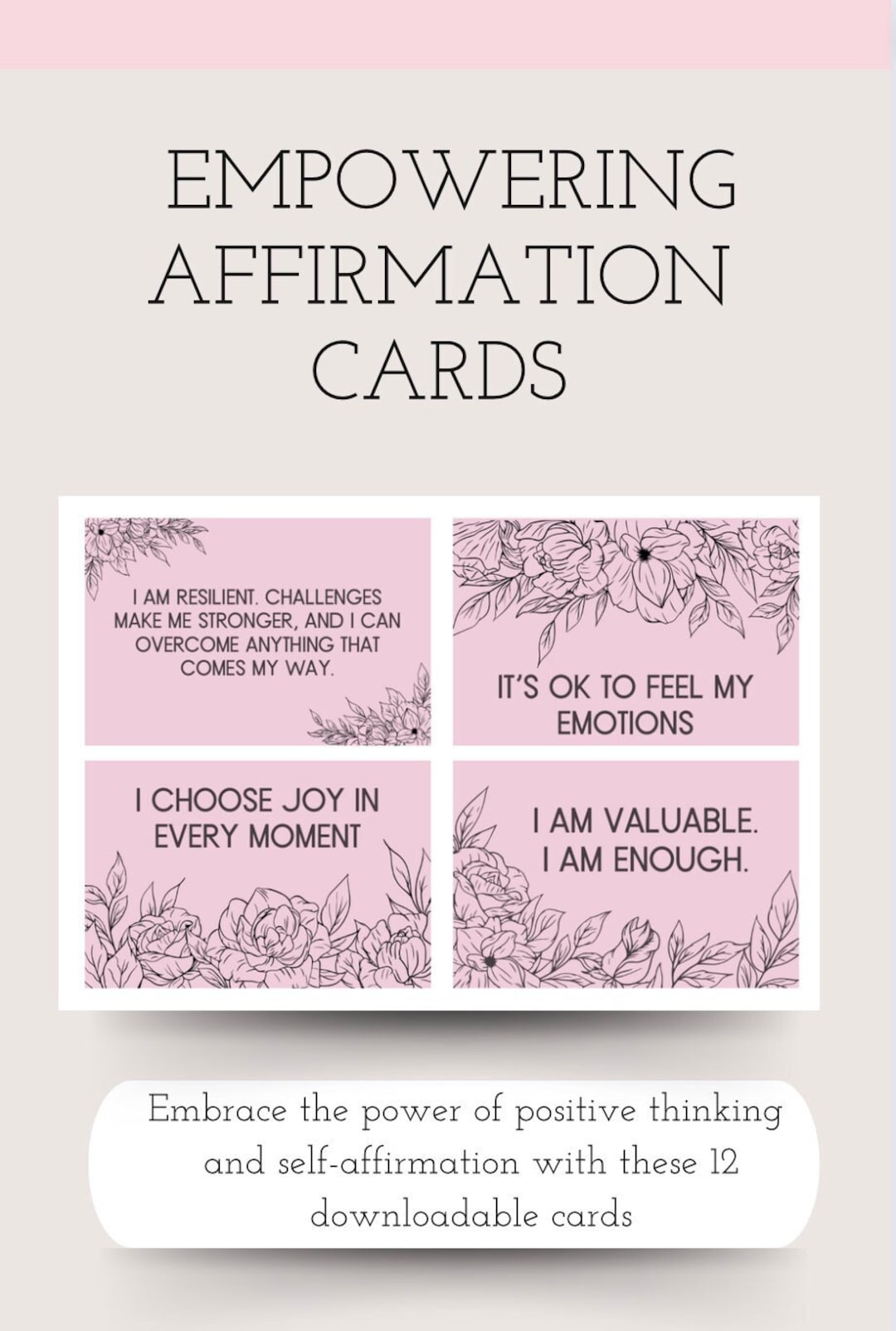 Affirmation Cards - Etsy