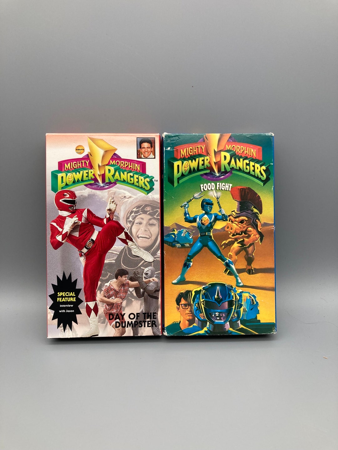 Power Rangers VHS Tapes Food Fight, Day of the Dumpster Mighty Morphin Power Rangers Vintage ...