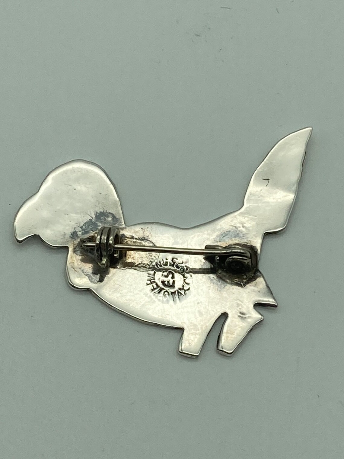 Vintage Sterling Silver Parrot Pin With Mother of Pearl Inlays - Etsy