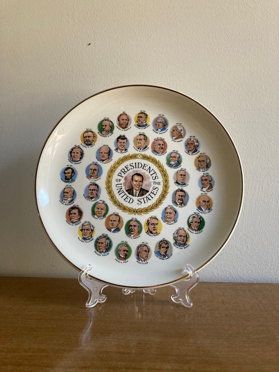 Vintage Presidents of the Inited States Plate With Richard - Etsy
