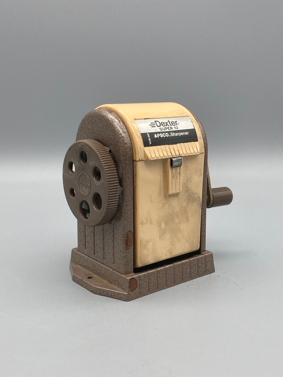 Dexter Super 10 Pencil Sharpener Vintage APSCO Hand Crank Pencil ...