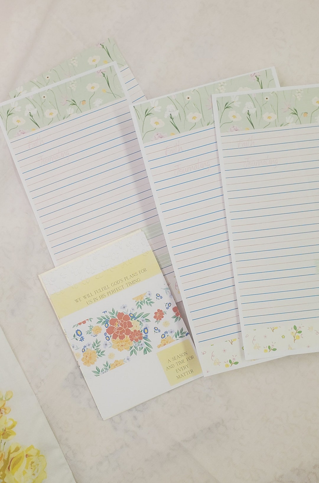 Floral Stationery, Journaling Cards, Faith Journaling, Gift Set, Note ...