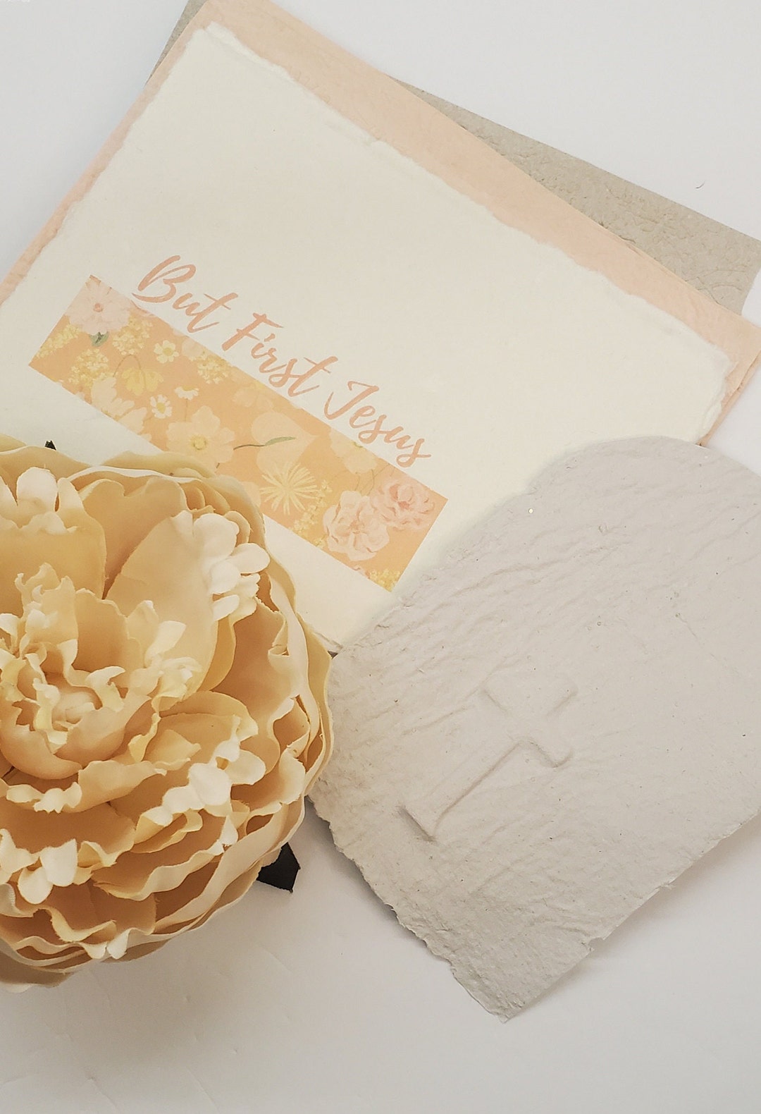 But First Jesus Handmade Paper Embossed Paper Arch Design - Etsy