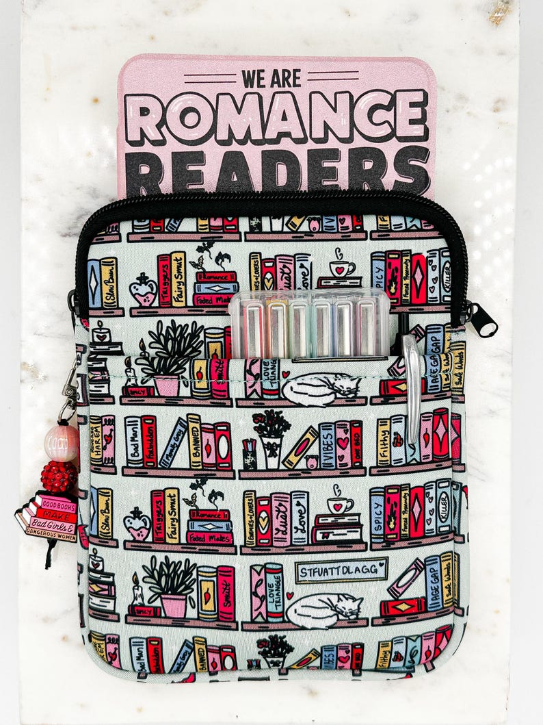 Romance Bookshelf Book & Ereader Sleeve - Etsy