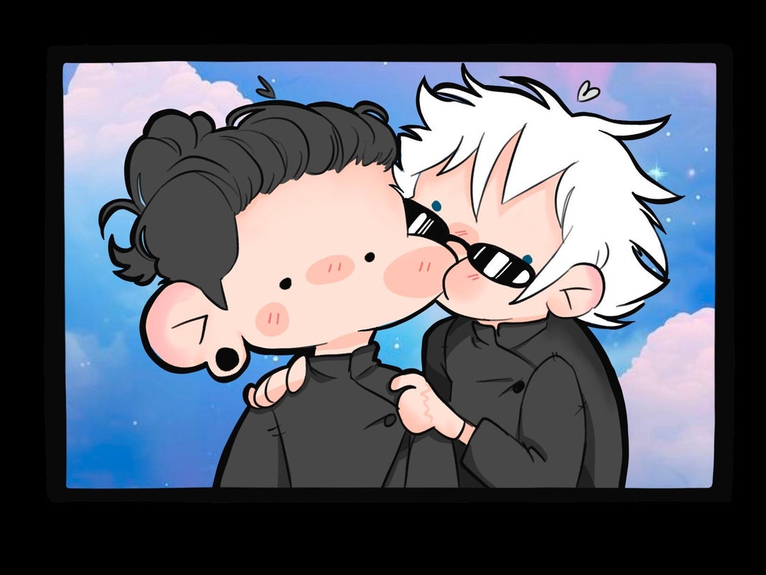 Gojo and Gato Jujitsu Kaisen Holographic Sticker - Etsy
