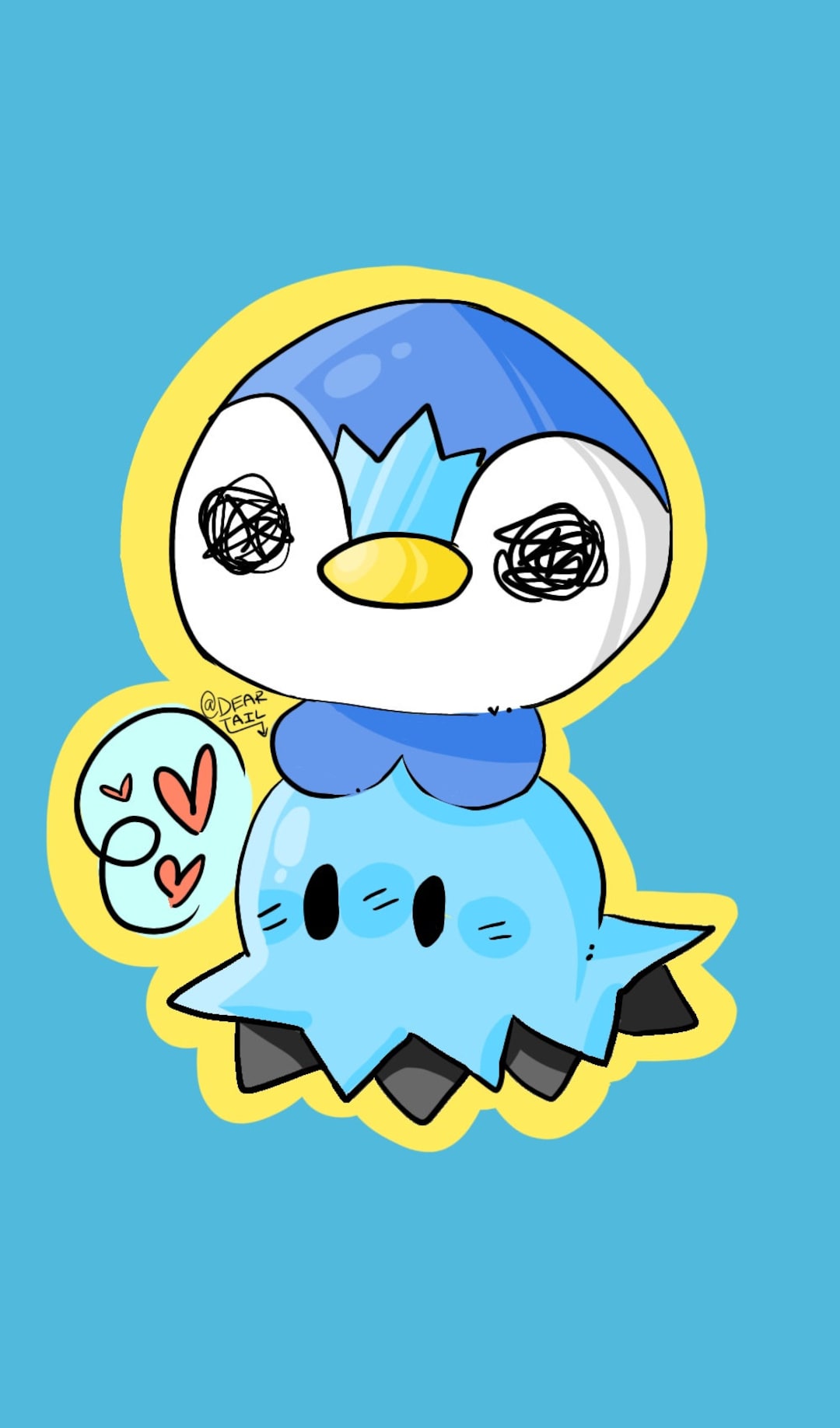 Piplup Mimikyu Pokemon Holographic Sticker - Etsy