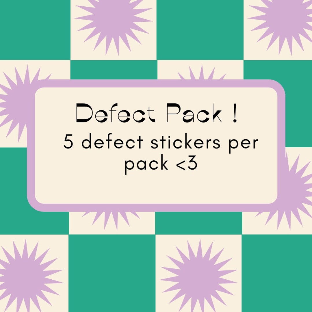 5 Mystery Defect Stickers Pack! - Etsy