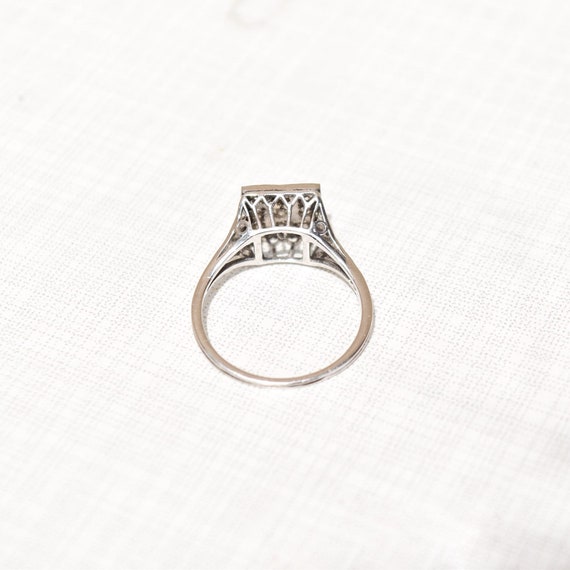 Edwardian Revival Platinum Diamond Grid Ring, .36 TCW… - Gem