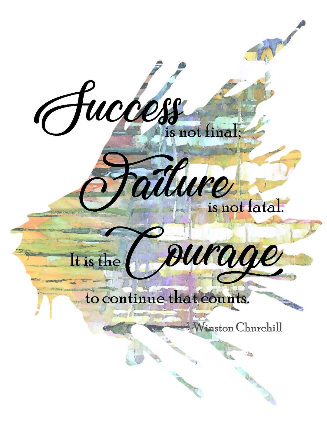 Success is Not Final- Printable - Etsy