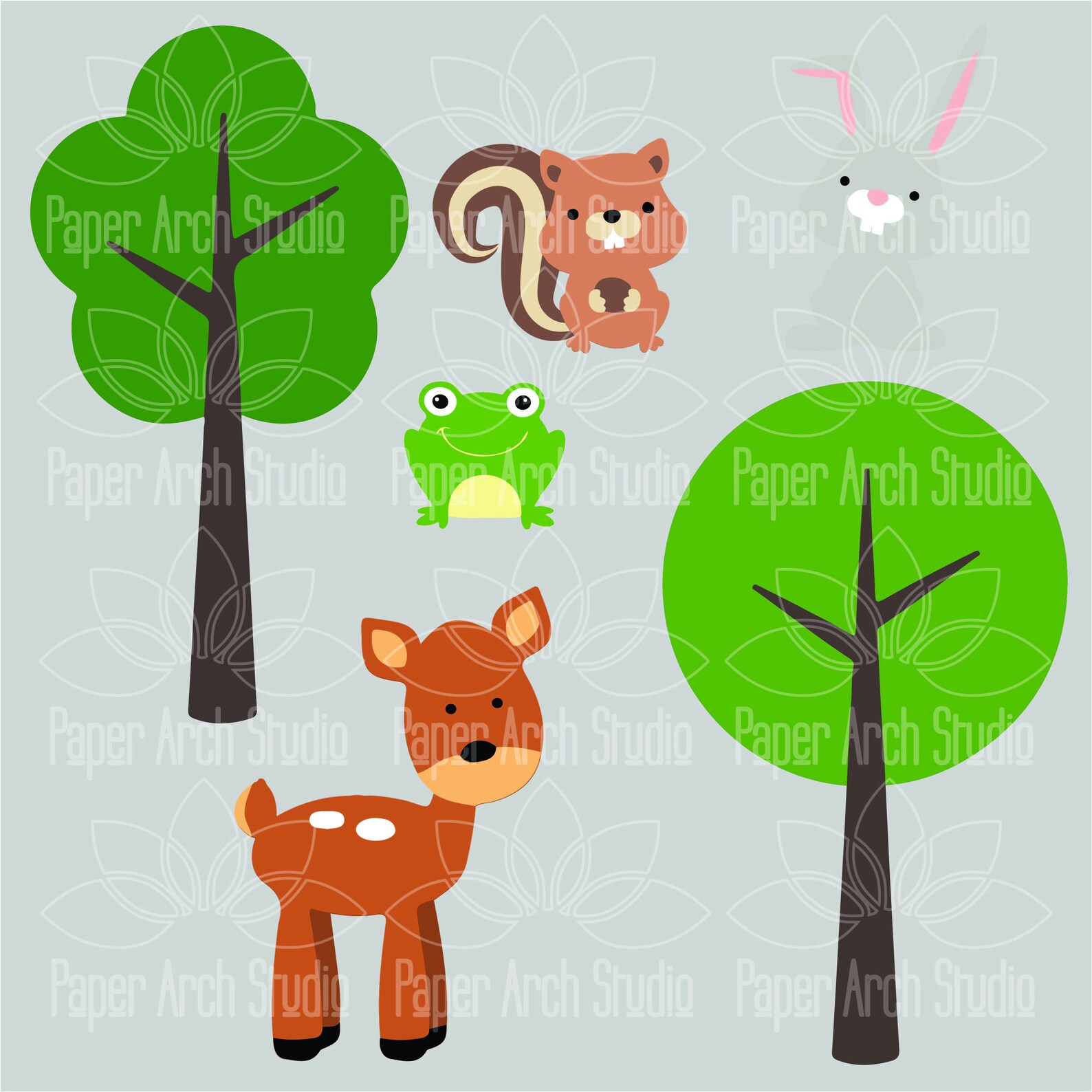 Woodland Animals Part II SVG/PNG File - Etsy