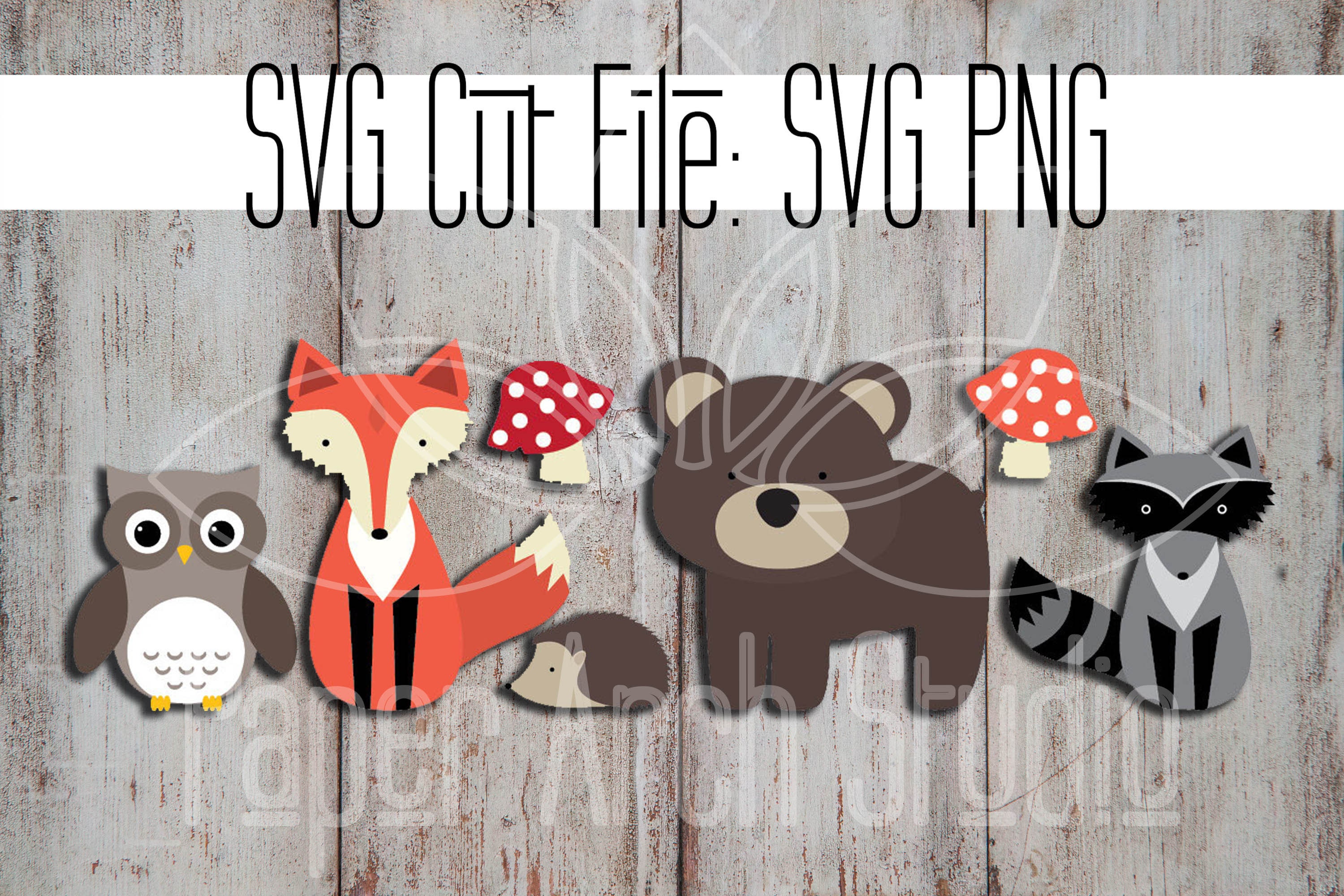 Woodland Animals SVG/PNG File - Etsy